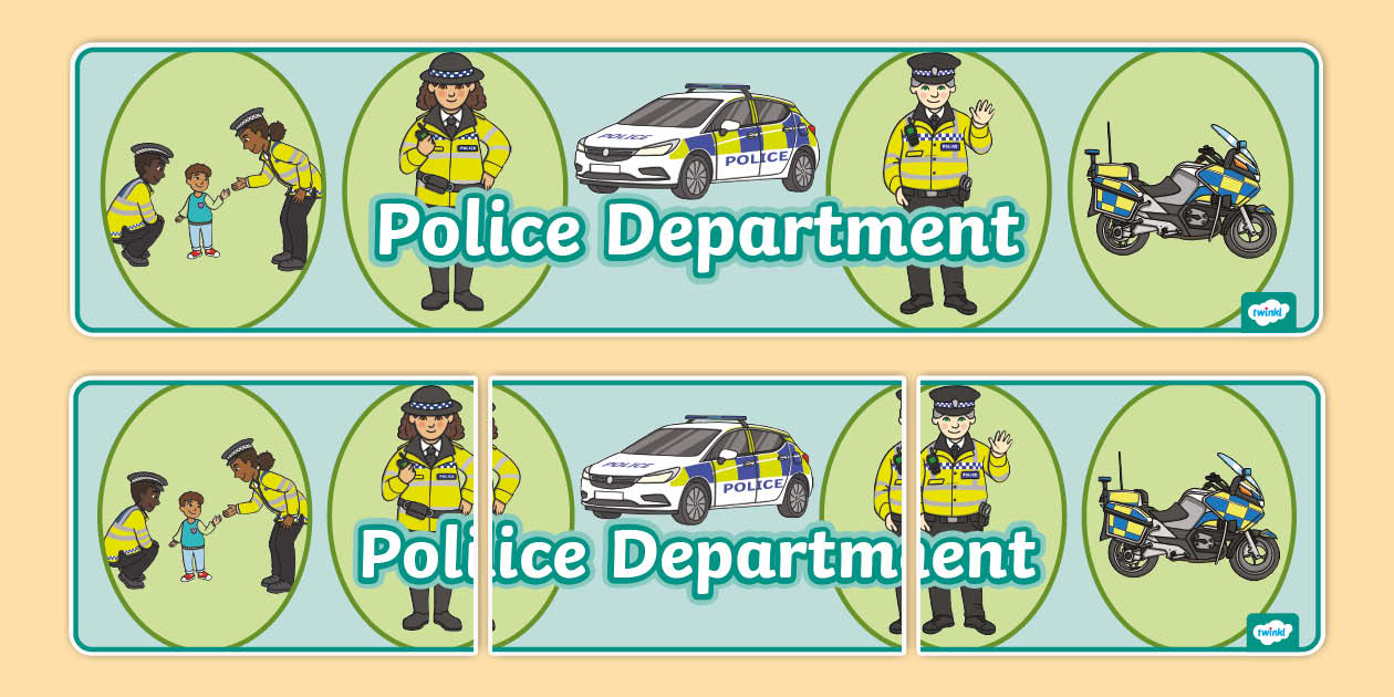 Police Department Display Banner (teacher made) - Twinkl