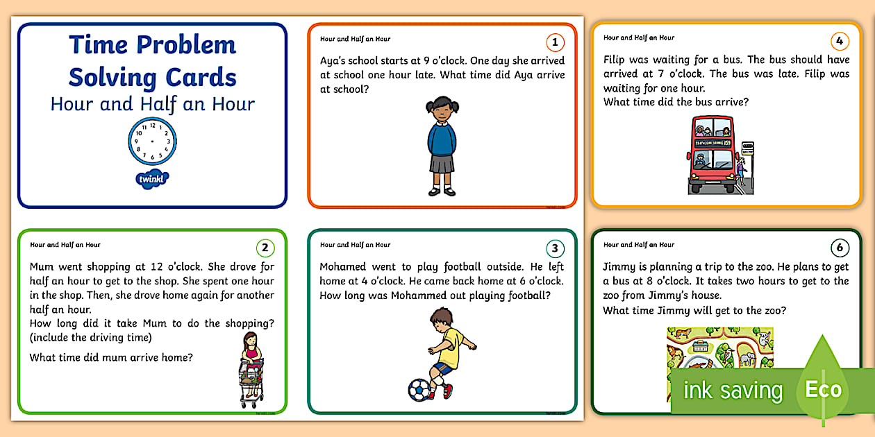 Time Problems KS1 | Challenge Cards | Primary Resources