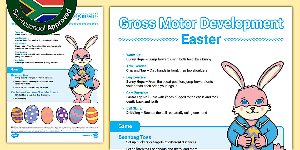 Preschool Gross Motor Development Lesson Plan - Easter