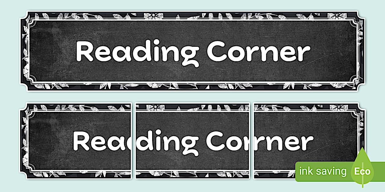 Chalkboard-Themed Reading Corner Display Banner - Twinkl