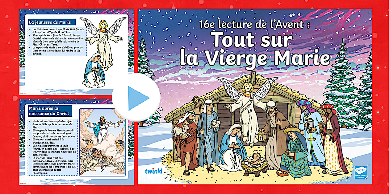 Day 16 of Advent Reading - All About the Virgin Mary French