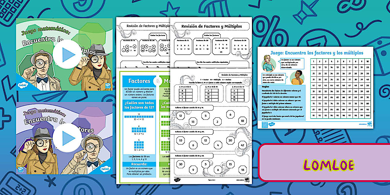 Pack LOMLOE: Múltiplos y factores