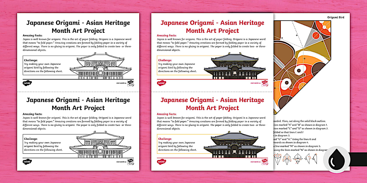 Japanese Origami - Asian Heritage Month Art Project - Twinkl