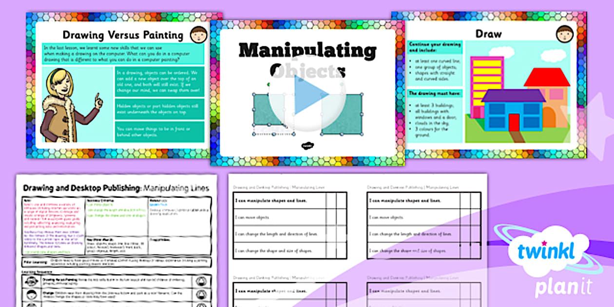 Computing: Drawing and Desktop Publishing: Manipulating Objects Year 3 Lesson