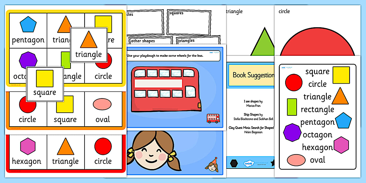 EYFS 2D Shapes Number Sack (Hecho por educadores) - Twinkl