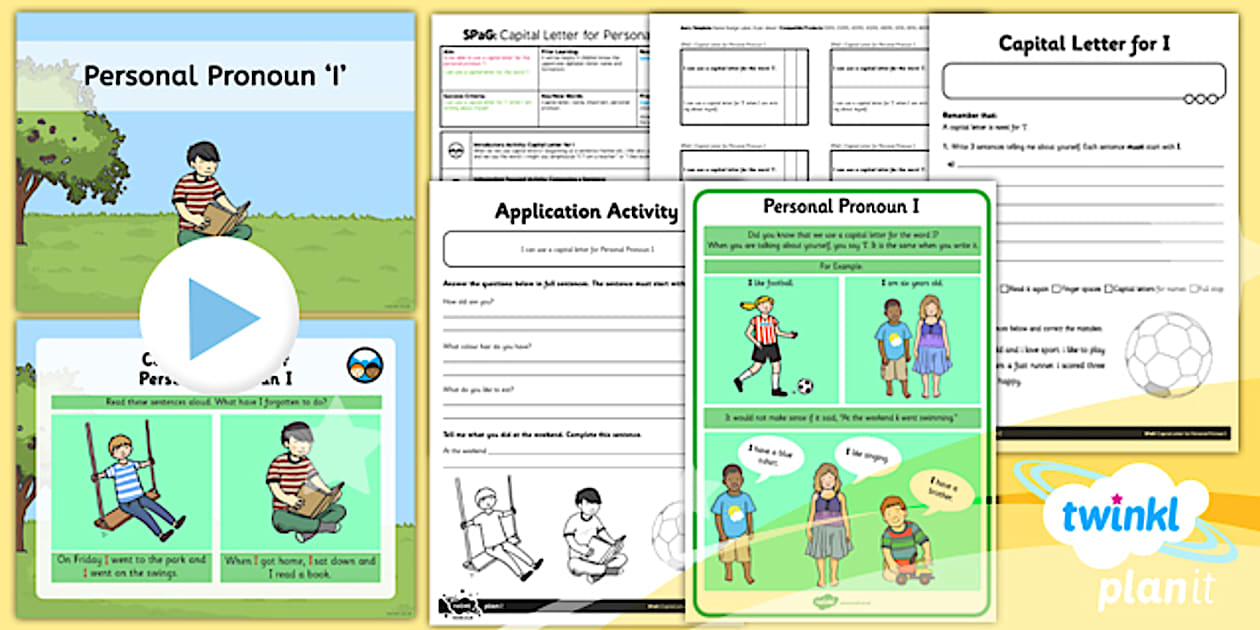 PlanIt Y1 SPaG Lesson Pack: Personal Pronoun I - Twinkl