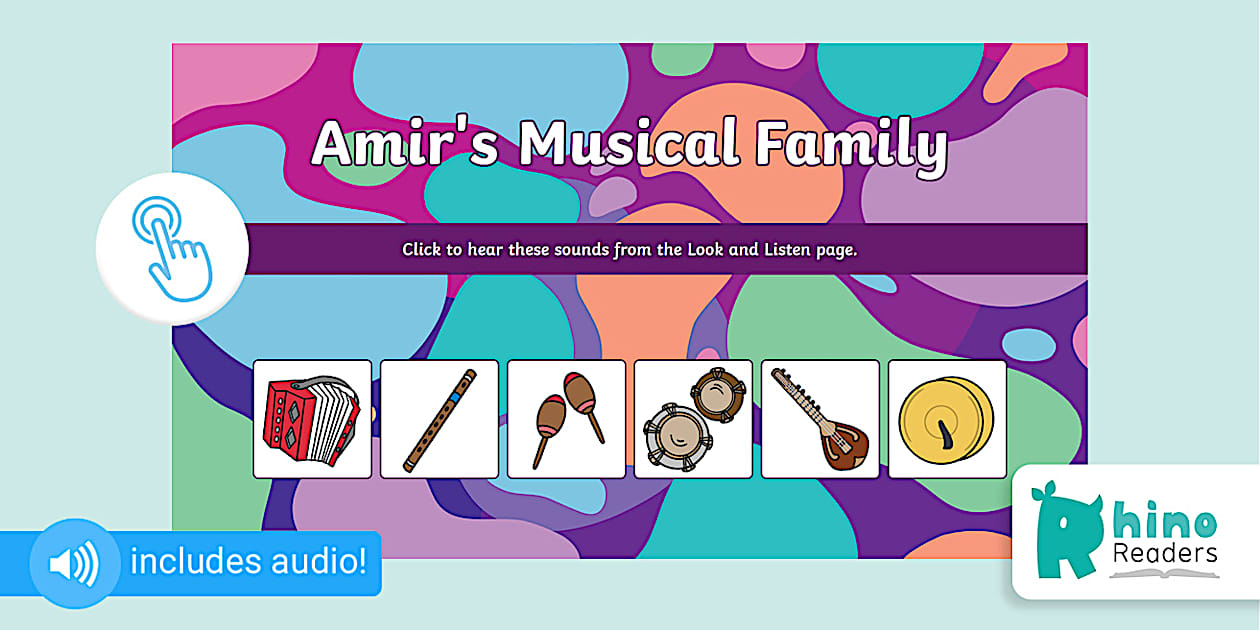 Amir's Musical Family: Look and Listen Activity - Twinkl
