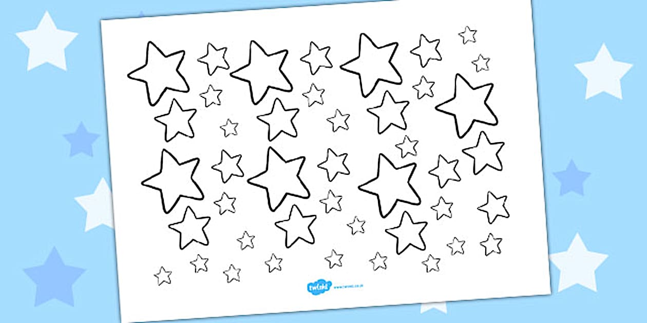 Star Display Cut Outs White - Twinkl