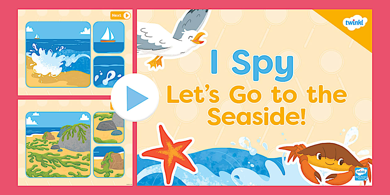 Let's Go to the Seaside! I Spy PowerPoint Game - Twinkl