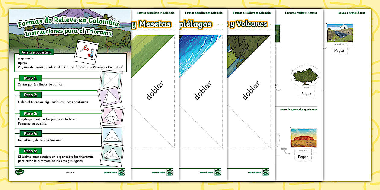 Triorama Colombia: Formas de Relieve (professor feito)