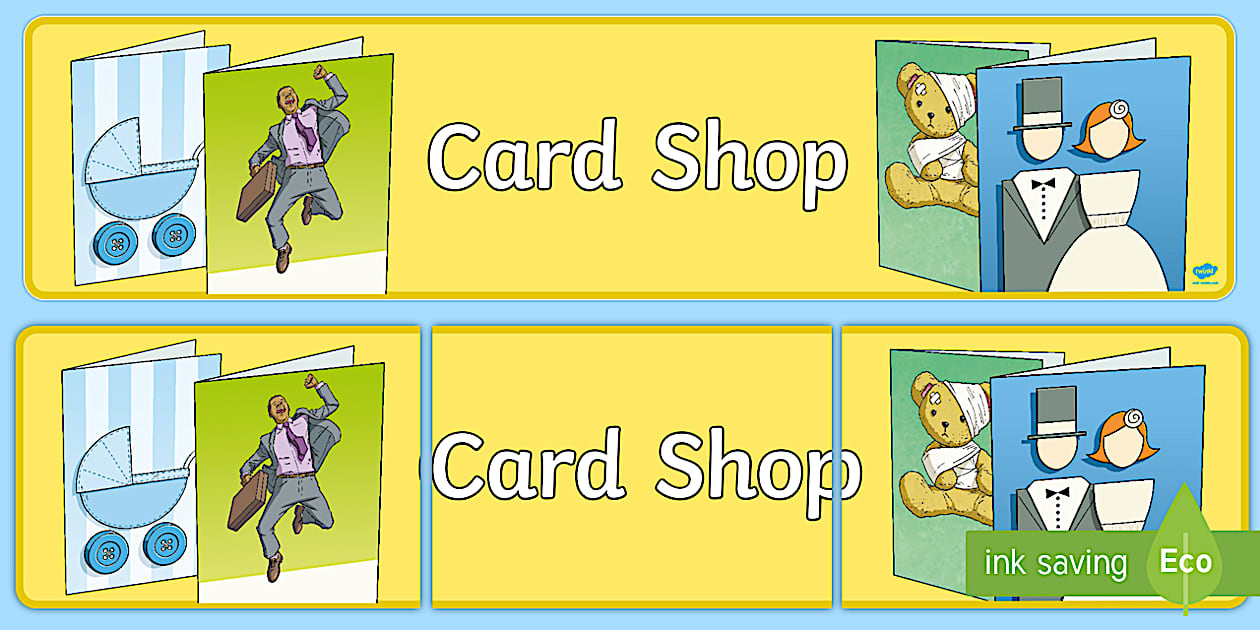 Card Shop Display Banner (Teacher-Made) - Twinkl