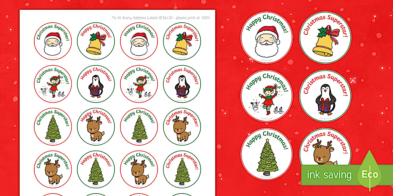 Editable Christmas Reward Stickers (teacher made) - Twinkl