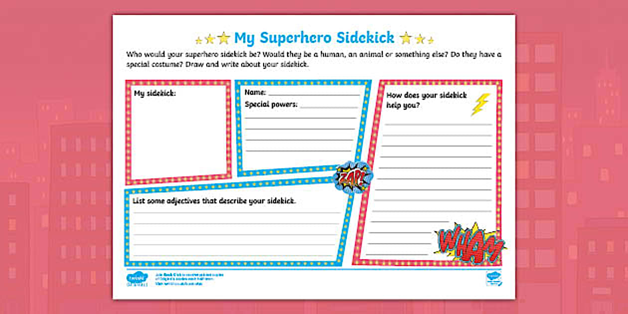 My Superhero Sidekick Activity (teacher made) - Twinkl