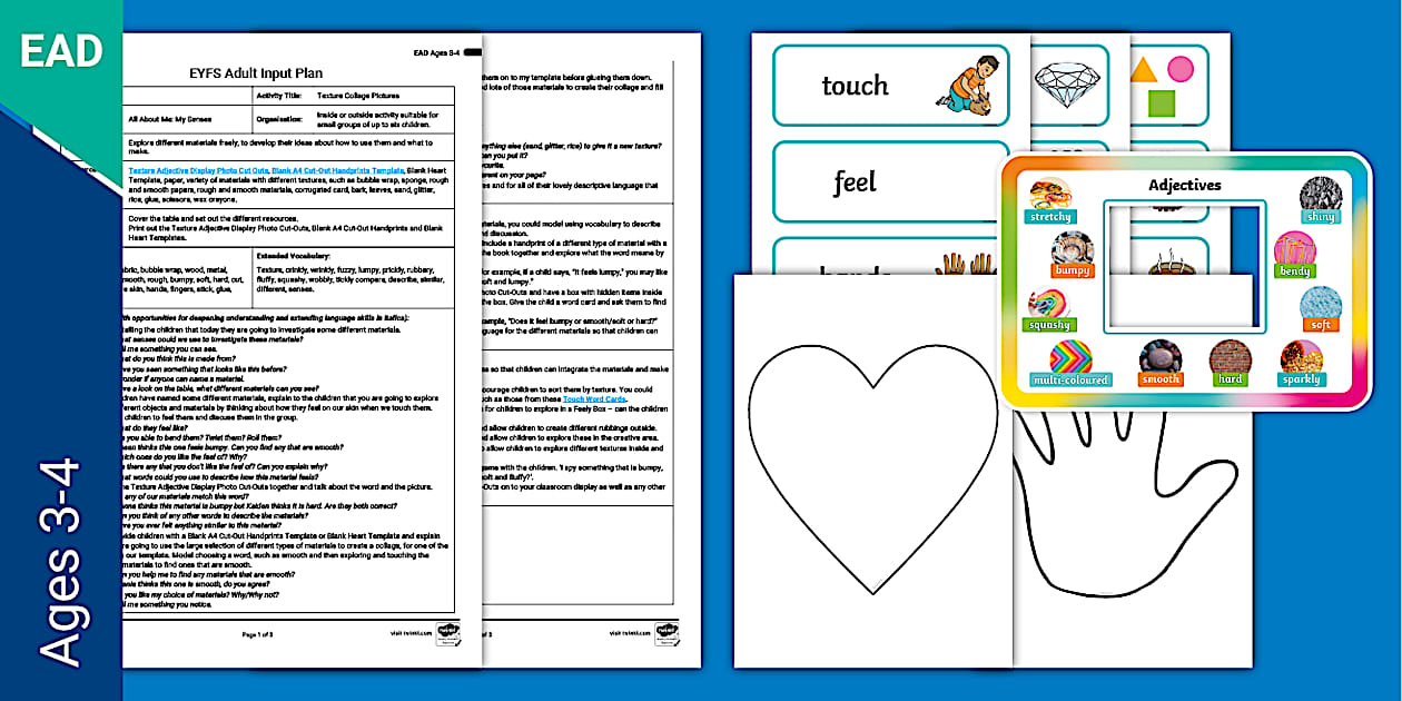 EYFS Texture Collage Pictures Adult Plan and Resource Pack