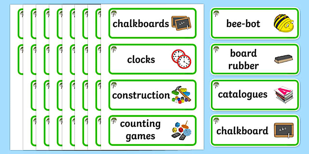 Cursive Rowan Tree Themed Editable Additional Classroom Resource Labels
