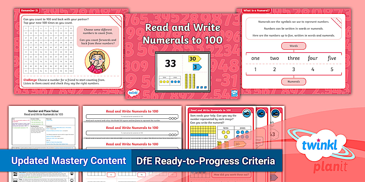 Y1 Count Read And Write Numbers In Numerals Planit Maths Lesson 3
