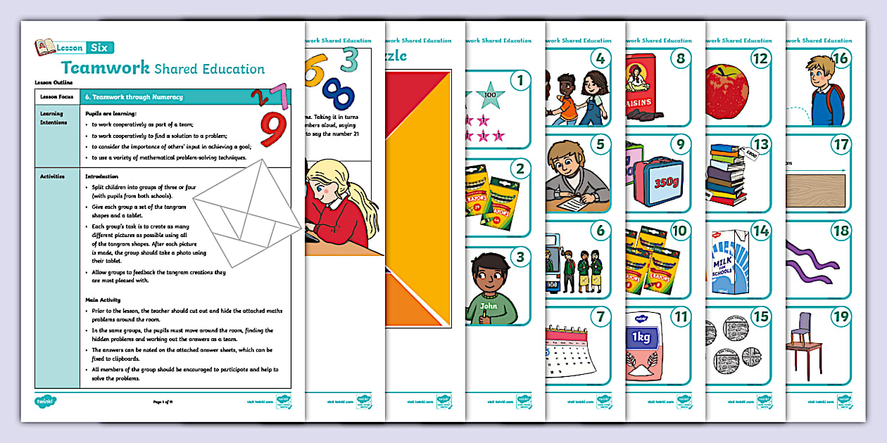 Teamwork Shared Education Lesson Plan 6: Numeracy - Twinkl
