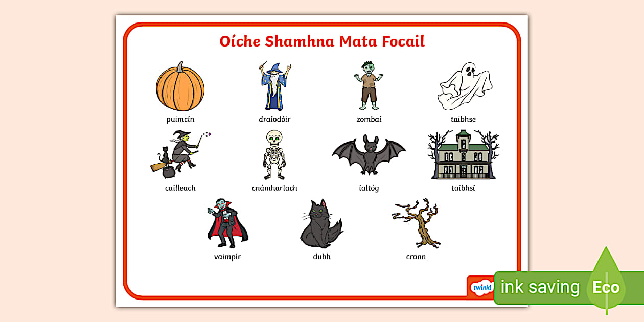 Oíche Shamhna Mata Focail (Teacher-Made) - Twinkl