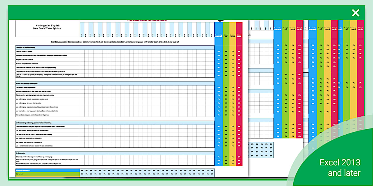 NSW K-6 English Assessment Tracker (teacher made) - Twinkl