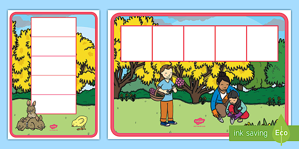 Spring Five Frame and Counters Resource Pack - - Twinkl