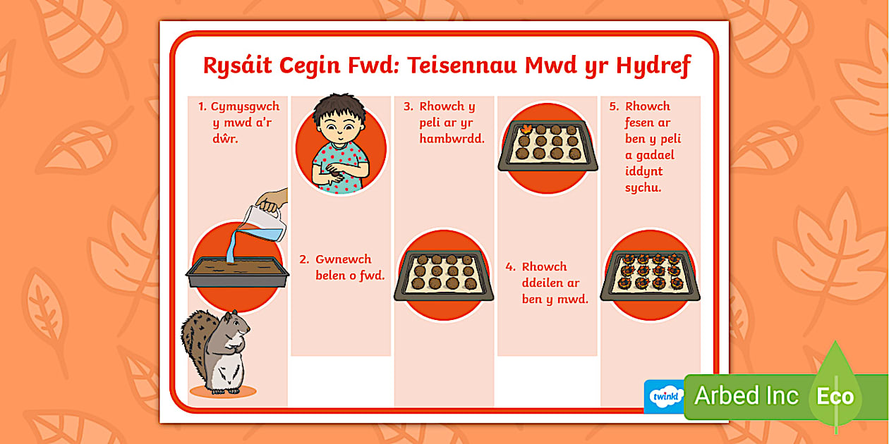 Rysáit Cegin Fwd: Teisennau Mwd yr Hydref (teacher made)