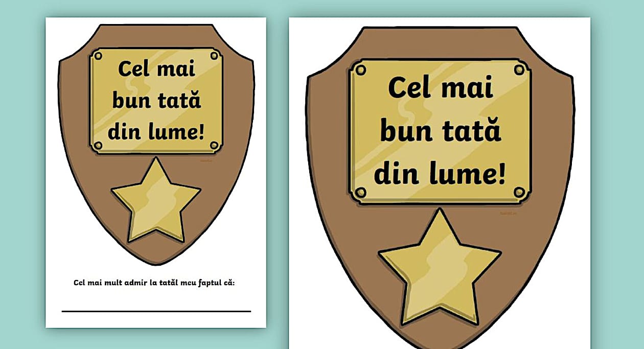 Cel mai bun tată din lume – Planșă - Twinkl