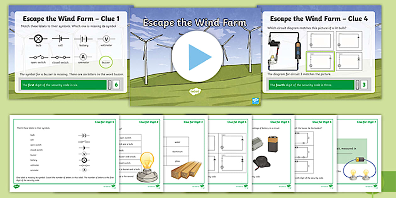 Year 6 Electricity Escape the Room Game (Teacher-Made)