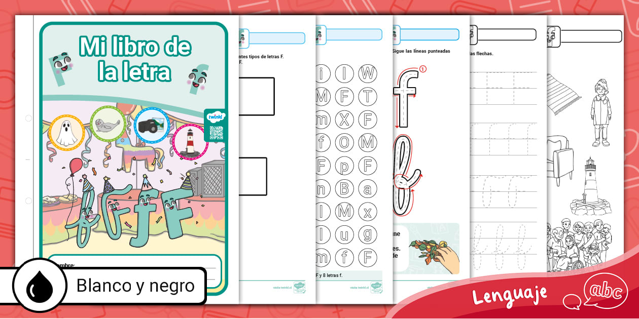 Cuadernillo | Mi libro | letra F | Palabras con F | Leer