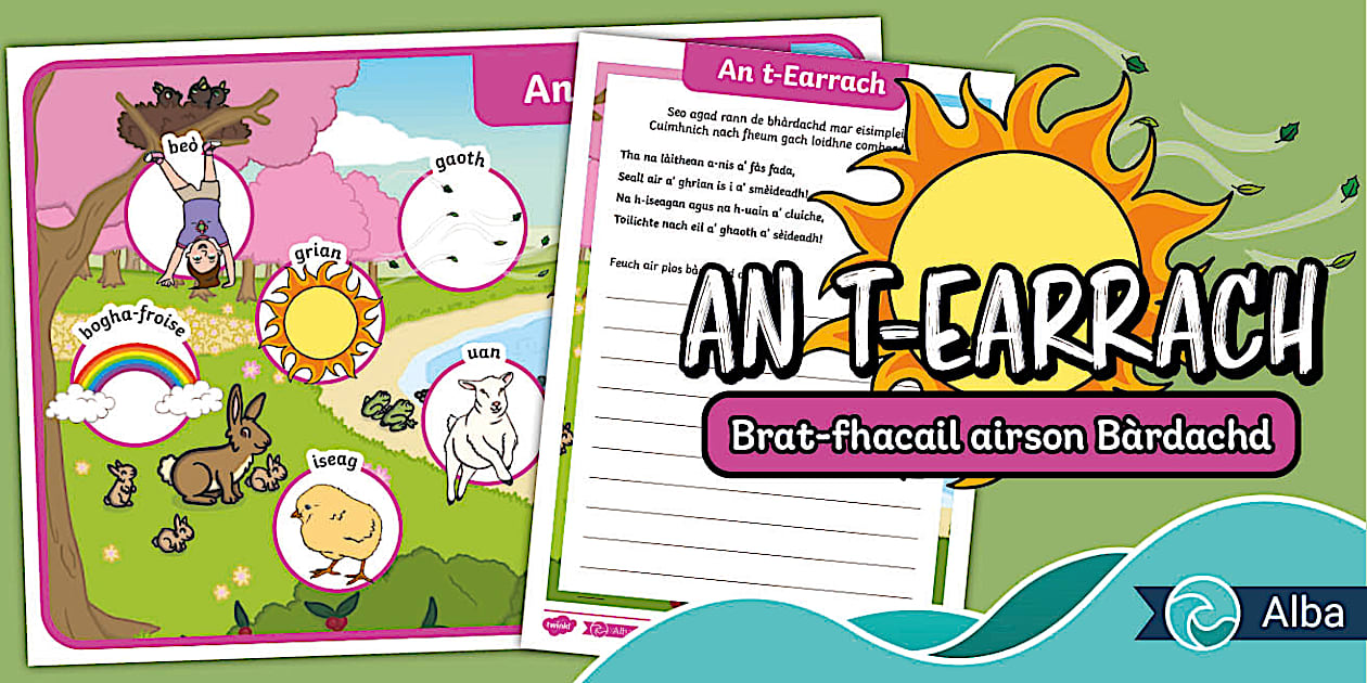 An t-Earrach – Brat-fhacail airson bàrdachd