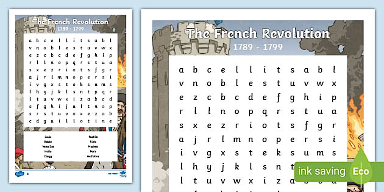 The French Revolution Word Search (teacher made) - Twinkl