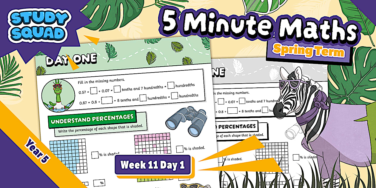 👉 Study Squad 5 Minute Maths - Year 5 Spring - Week 11 Day 1
