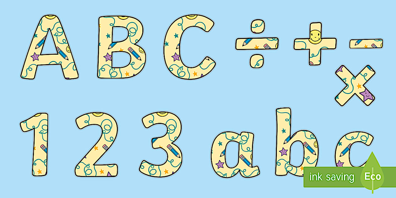 School-Themed Display Lettering (teacher made) - Twinkl