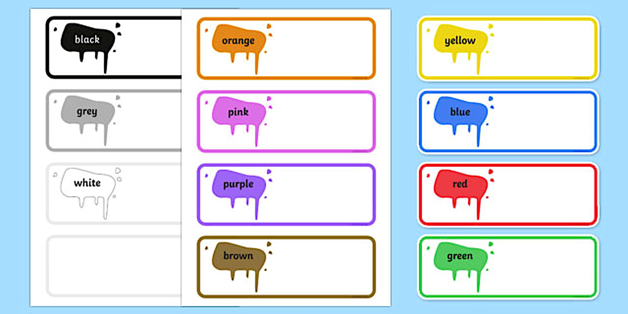 👉 Editable Drawer Peg Name Labels Colours Names - Twinkl