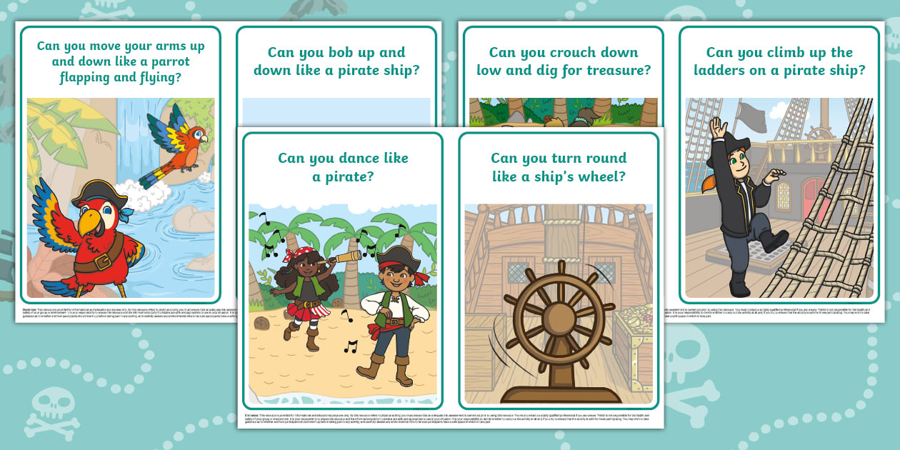 Pirate Movement Cards | Toddlers | Twinkl (teacher made)