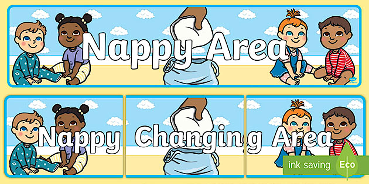 Nappy Area Display Banner (teacher made) - Twinkl
