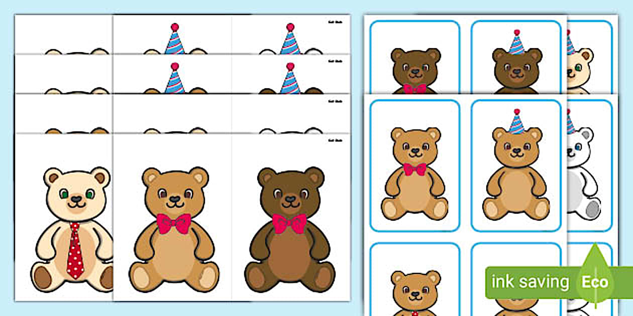 👉 Teddy Bear Matching Activity (teacher made) - Twinkl