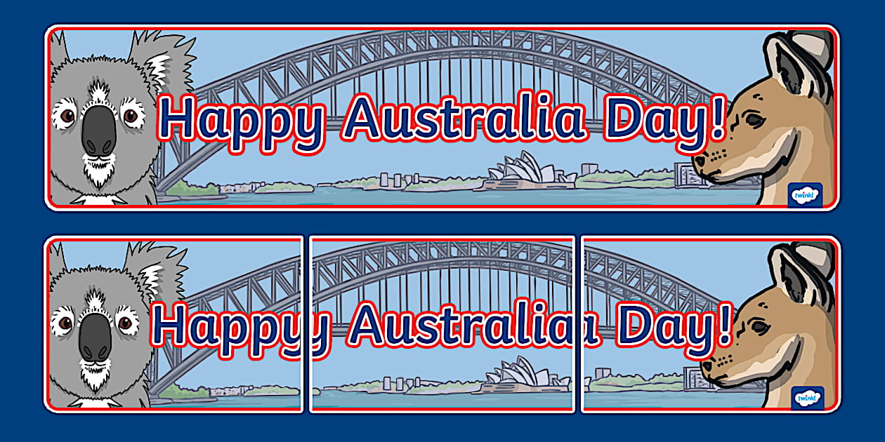 Happy Aussie Day Display Banner
