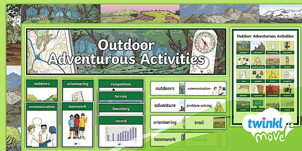 Twinkl Move PE KS2 Outdoor Adventurous Activities Display Pack