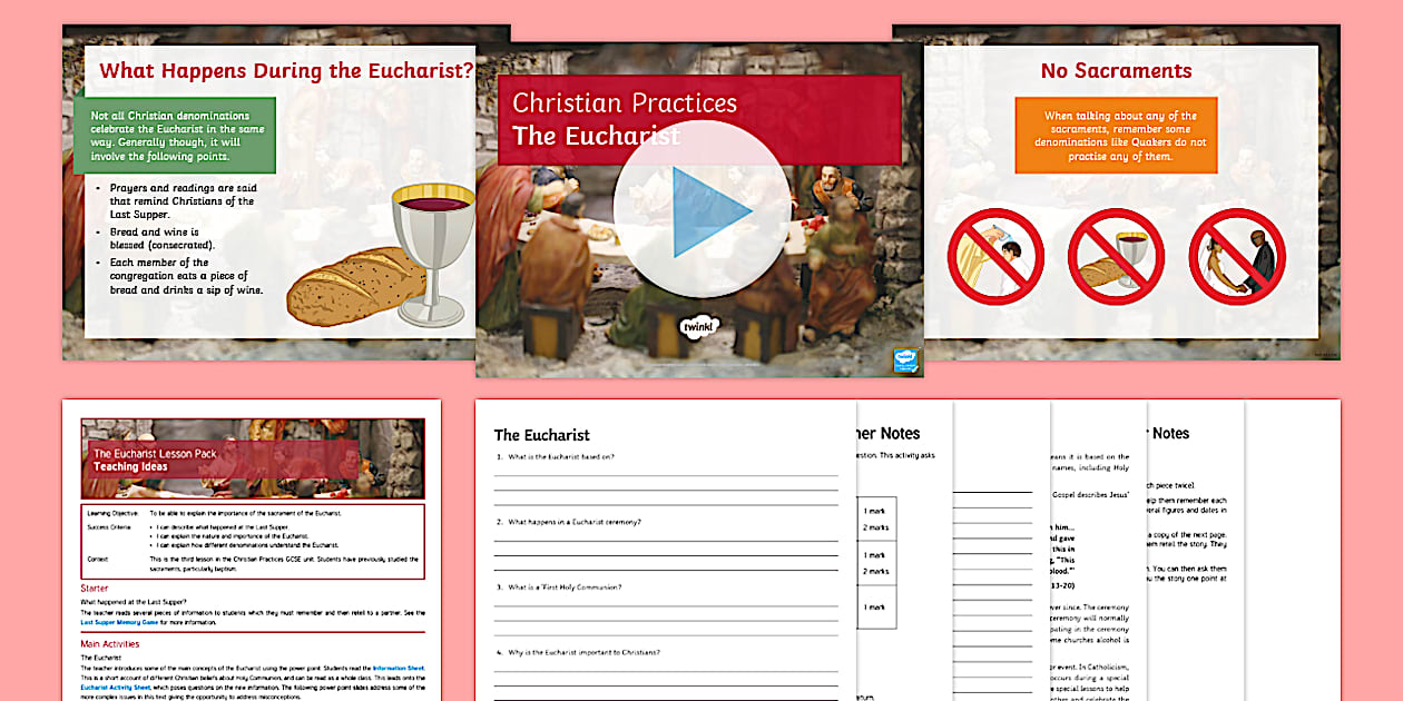 The Eucharist Lesson Pack (teacher made) - Twinkl