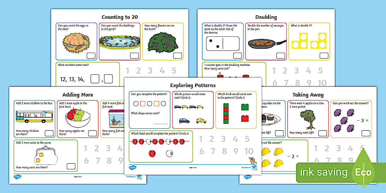 👉 EYFS Maths Activities - Summer Term Activity Mats | Twinkl