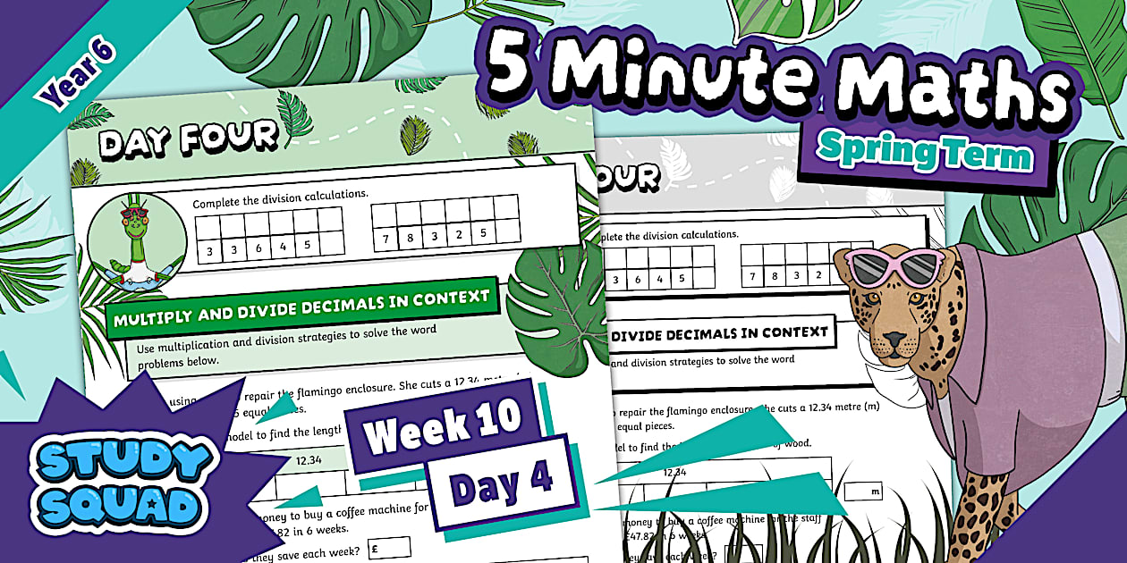 👉 Study Squad 5 Minute Maths - Year 6 Spring - Week 10 Day 4