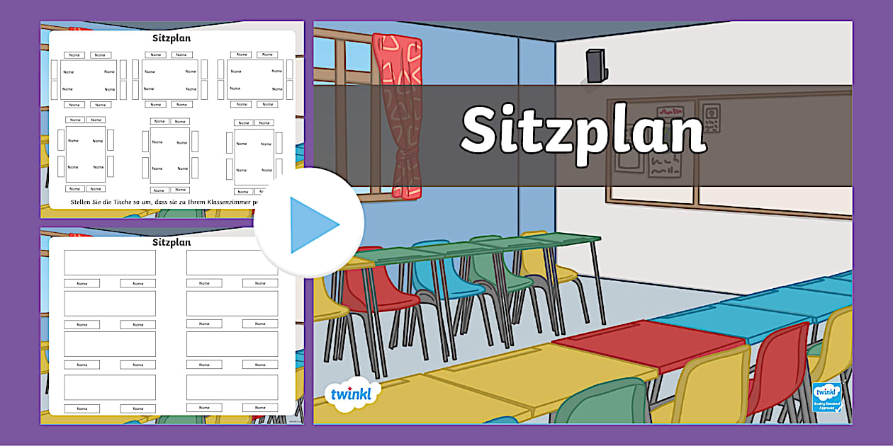 Editierbarer Sitzplan Vorlage - PowerPoint Präsentation