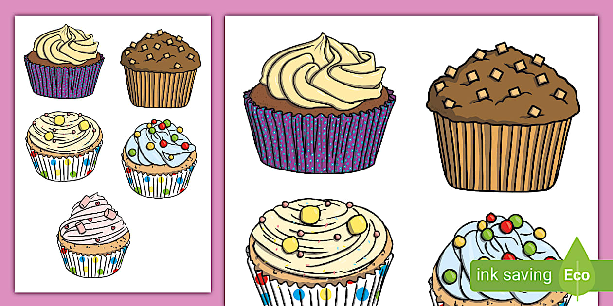 Cupcake Clip Art Cut-Outs (teacher made) - Twinkl