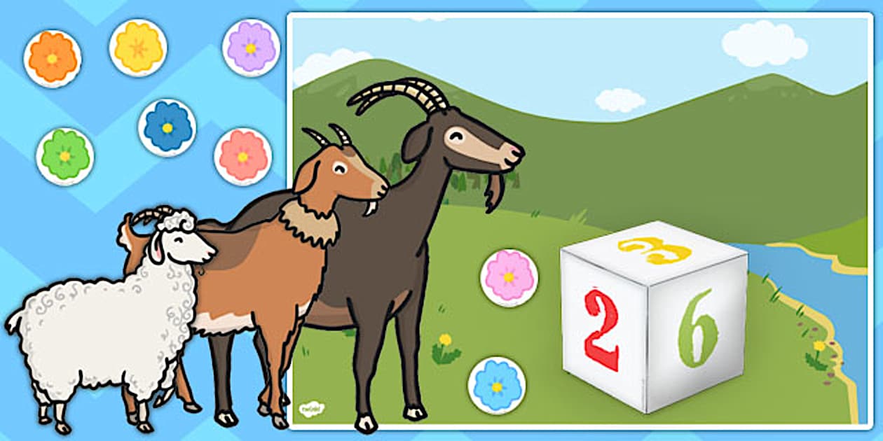 Three Billy Goats Gruff Maths Game - Primary Resources