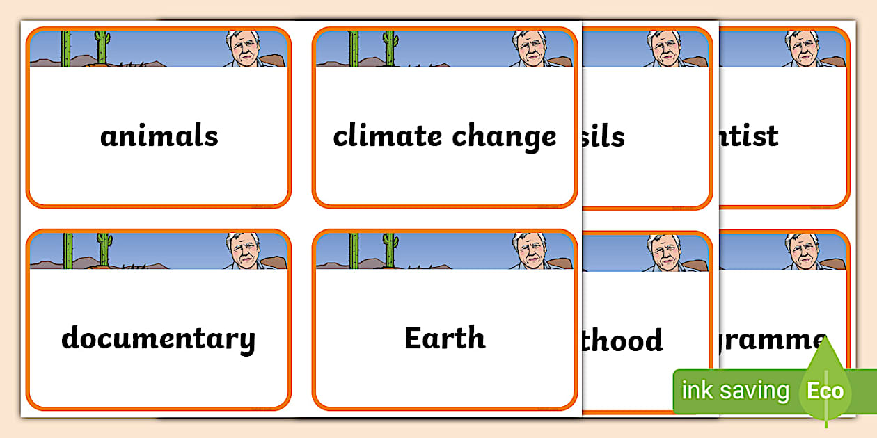 David Attenborough Flashcards | Twinkl Resources - Twinkl