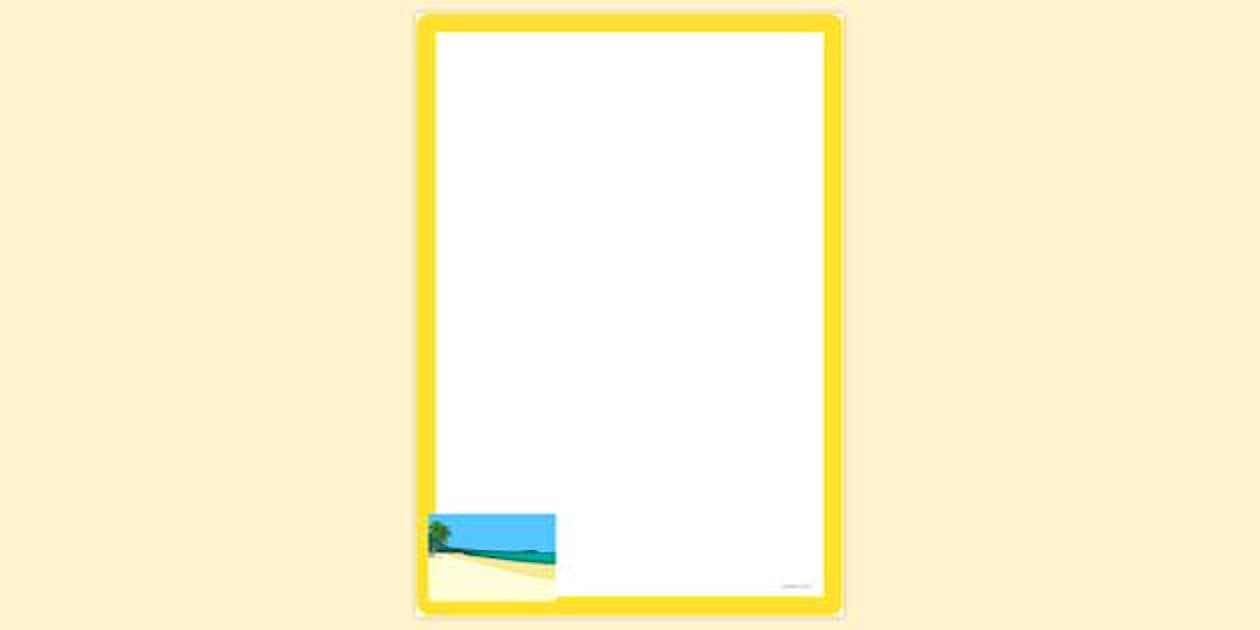 Beach Page Border | Page Borders | Twinkl Resources - Twinkl