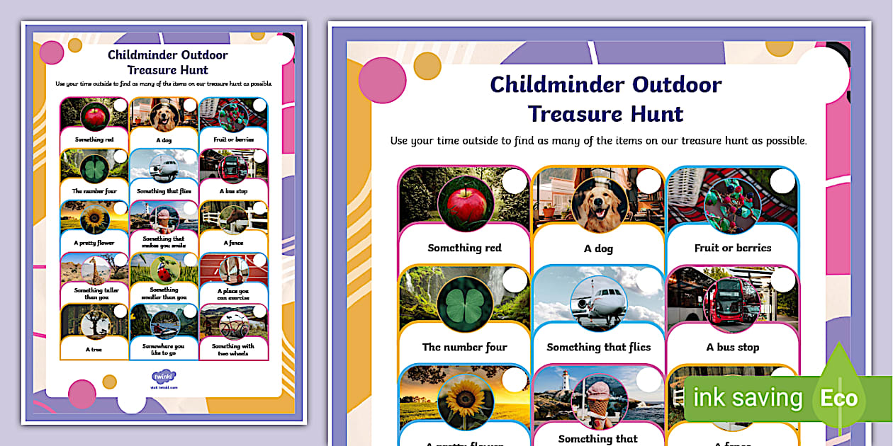 Childminder Outdoor Treasure Hunt (teacher made) - Twinkl