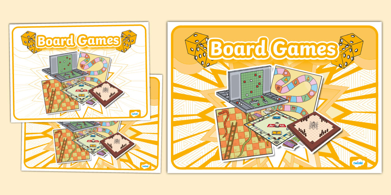 Board Games Display Poster (teacher made) - Twinkl
