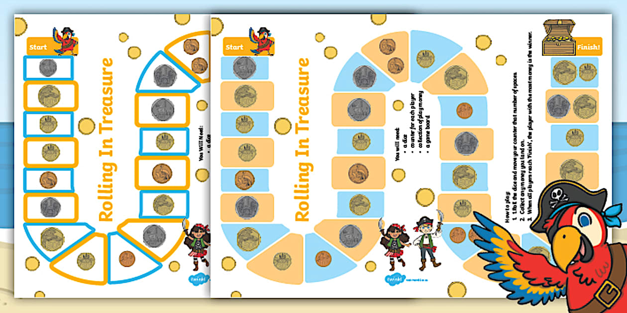 Rolling in Treasure Board Game South Africa (teacher made)