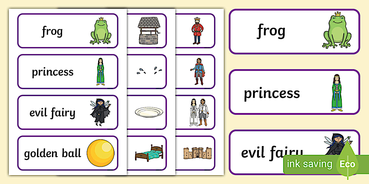 The Frog Prince Word Cards